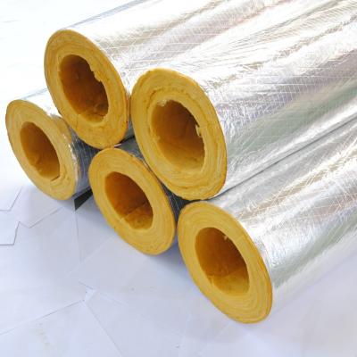 China Heat Insulation Glass Wool Tube Shell With Aluminium Foil 1000mm for sale