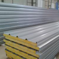 China Color Steel Rock Wool Sandwich Panel 0.12-0.6mm Aluminum Plate for sale