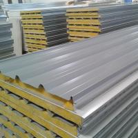 China Color Steel Rock Wool Sandwich Panel 0.12-0.6mm Aluminum Plate for sale