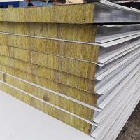 China Soundproof Thermal Insulation Wall Rock Wool Sandwich Panel Metal Building Materials for sale
