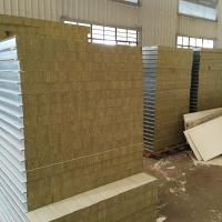 China Soundproof Thermal Insulation Wall Rock Wool Sandwich Panel Metal Building Materials for sale