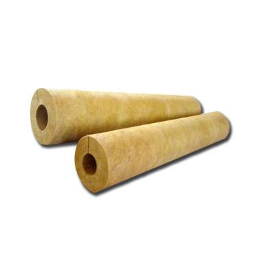 China Rockfiber Heat Insulation Materials Rock Mineral Wool Thermal Insulation Pipe A1 Class for sale