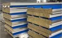 China Heat Insulation Industrial Exterior Wall Rock Wool Sandwich Panel Sound Insulation And Fire Protection for sale