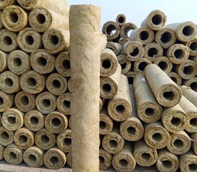 China Light Weight Waterproof Fireproof Rockwool Tube Insulation Material 80mm for sale