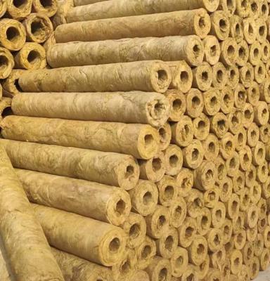 China Cinema Sound Absorbing Rock Wool Tube Pipe 10cm Thick Yellow for sale