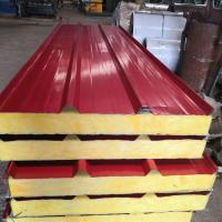 China Wall And Roof Acoustic Wall Rock Wool Sandwich Panel Price Fireproof Insulated for sale