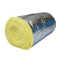 China Yellow Fireproof Fiberglass Glass Wool Blanket Sound Silencer 48kg/M3 for sale