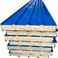 China OEM House Rockwool Sandwich Wall Panel 6m 7m Length for sale