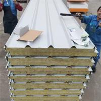 China OEM House Rockwool Sandwich Wall Panel 6m 7m Length for sale