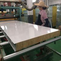 China Fireproof Basalt Rock Wool Sandwich Panel 50mm Clean Room Roof Insulation for sale