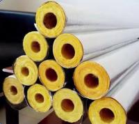 China Smoke Proof Microfiber Veneer Glass Wool Tube Refractory Heat Insulation for sale