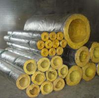 China Smoke Proof Microfiber Veneer Glass Wool Tube Refractory Heat Insulation for sale