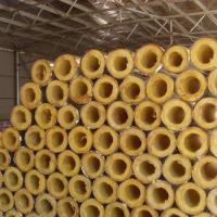 China Hydrophobic Aluminum Foil Glass Wool Tube Steam Pipe Insulation Wrap for sale