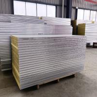 China Walls Roofs Rock Wool Sandwich Panel 50-70kg/M3 Rockwool Sound Insulation Panels for sale