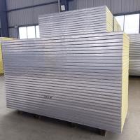 China Walls Roofs Rock Wool Sandwich Panel 50-70kg/M3 Rockwool Sound Insulation Panels for sale
