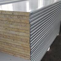 China Walls Roofs Rock Wool Sandwich Panel 50-70kg/M3 Rockwool Sound Insulation Panels for sale