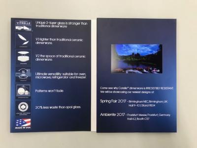China Paper Video Invitation Card 4.3 Inch LCD Screen Video Greeting Card For Promotion for sale