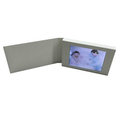 China 2.8 Inch LCD Video Business Card With Rechargeable Battery Video Invitation Card for sale
