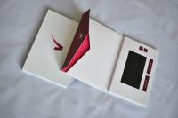 China Hard Cover Custom Video Mailer A5 Size Video Marketing Mailer With Pocket 5 Inch Tft Screen for sale