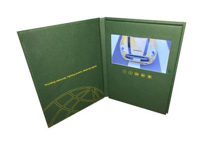 China Leather Cover Recordable Video Greeting Card For Conference Invitations And Virtual Tours for sale