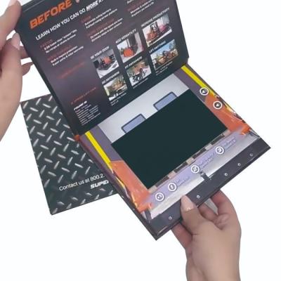 China 7 Inch Video Brochure Card High Resolution Video Invitation Card Machinery Product Demonstrations for sale