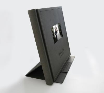China Customized Wedding Video Album Hard Cover All In One Video Screen Brochure for sale