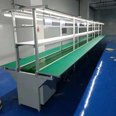 China SMT Assembly Line Workbench Table HXT-C2M Automatic PVC Belt Conveyor Assembly Equipment for sale
