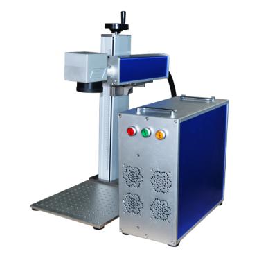 China 20W 30W 50W Fiber Laser Marking Machine with Rotary System and EZCAD Software for Metal Jewelry Engraving for sale