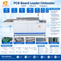 China Automatic Bare PCB Board Unloader & Stacker With Mitsubishi PLC + Kunlun Tongtai HMI For 2–8 PCS/Min Loading Speed And 350 × 300 Mm To 750 × 650 Mm PCB Size Range for sale