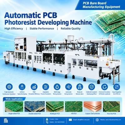 China Automatic PCB Photoresist Developing Machine with Double-Side Spray Development and PLC Automatic Control for Chemical-Resistant Transport for sale