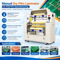 China Dust Removal Roller Dry Film Laminator 130°C Temperature Control PCB Laminating Machine with Adjustable Pressure for sale