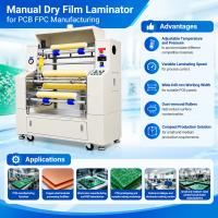 China Dust Removal Roller Dry Film Laminator 130°C Temperature Control PCB Laminating Machine with Adjustable Pressure for sale