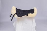 China Sheepskin Halfpad With 3D Mesh Spine Genuine Australian Sheepskin A Grade for sale