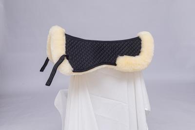 China Sheepskin Halfpad With 3D Mesh Spine Genuine Australian Sheepskin A Grade for sale
