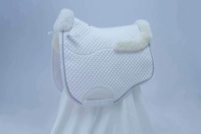 China New style sheepskin DR saddle pad with colour decoration Genuine Australia sheepskin A grade for sale
