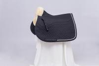 China Sheepskin GP Saddle Pad With High Withers And Diamond Decoration Genuine Australia Sheepskin A Grade for sale