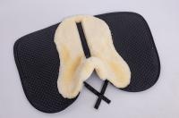 China Sheepskin GP Saddle Pad With High Withers And Diamond Decoration Genuine Australia Sheepskin A Grade for sale