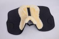 China Fashion Design Sheepskin GP Saddle Pad 4 Pockets System With Inserts Genuine Australia Sheepskin A Grade for sale