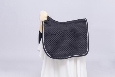 China Sheepskin DR Saddle Pad 4 Pockets System With Inserts High Withers Genuine Australia Sheepskin A Grade for sale