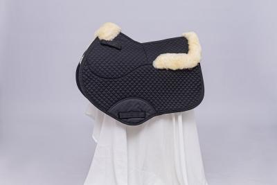 China Sheepskin JP Saddle Pad, The Opening Of The 4 Pocket Is Right Next To The Spine Genuine Australia Sheepskin A Grade for sale