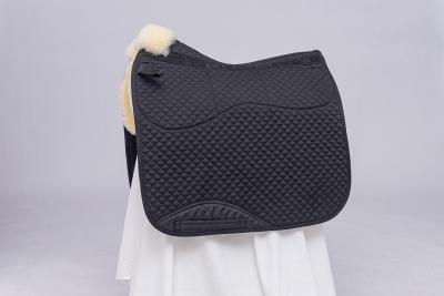 China Sheepskin Correction Saddle Pad DR Style 6 Pockets System With Inserts Genuine Australia Sheepskin A Grade for sale