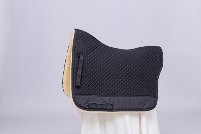 China New Model Saddle Pad DR Shape With Full Sheepskin Lining Genuine Australia Sheepskin A Grade for sale