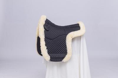 China Sheepskin DR Numnah 4 Pockets System With Inserts Half Lining Genuine Australia Sheepskin A Grade for sale