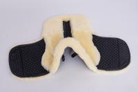 China Sheepskin DR Numnah 4 Pockets System With Inserts Half Lining Genuine Australia Sheepskin A Grade for sale