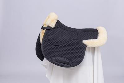 China Sheepskin GP Numnah 4 Pockets System With Inserts Half Lining Genuine Australia Sheepskin A Grade for sale