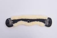 China Premium Sheepskin Contoured English Girth With High Quality Stainless Steel Accessories Genuine Australia Sheepskin A Grade for sale