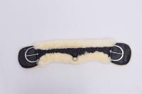 China Premium Sheepskin Western Girth With High Quality Stainless Steel Buckles Genuine Australia Sheepskin A Grade for sale