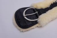 China Premium Sheepskin Western Girth With High Quality Stainless Steel Buckles Genuine Australia Sheepskin A Grade for sale
