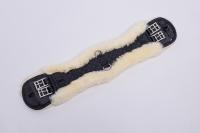 China Sheepskin Anatomic Dressage Girth With High Quality Stainless Steel Buckles Genuine Australia Sheepskin A Grade for sale