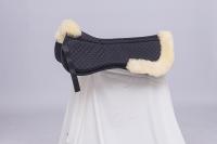 China Sheepskin Halfpad With High Withers Memory Foam Filling And Sheepskin Trim On Top for sale